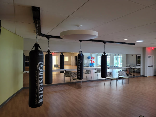 Heavy Bag Rail System - 45 deg Curve - Firstlaw Fitness