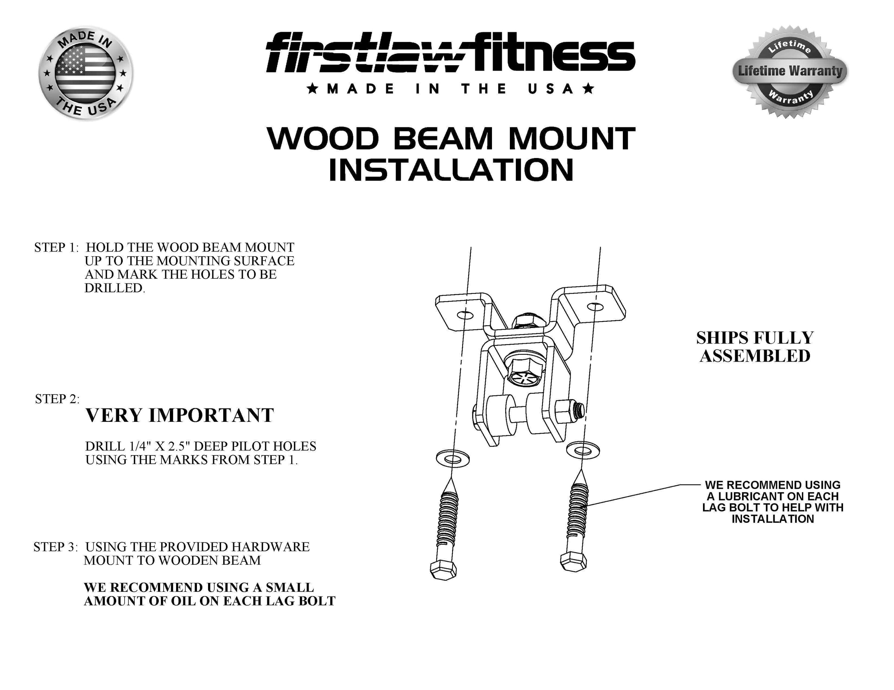 Wood Beam Mount - Firstlaw Fitness