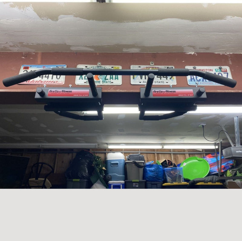 I-Beam Pull Up Bar - (Bent Long Bar with Rubber Grips - Firstlaw Fitness